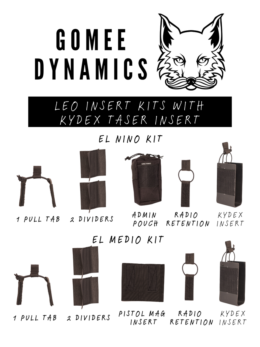 El Medio LEO Insert Kits with Kydex Taser Insert – Gomee Dynamics LLC